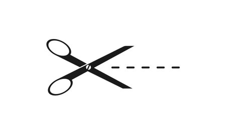 Scissor Animation On White Background Seamless Arkivvideomateriale (100 ...