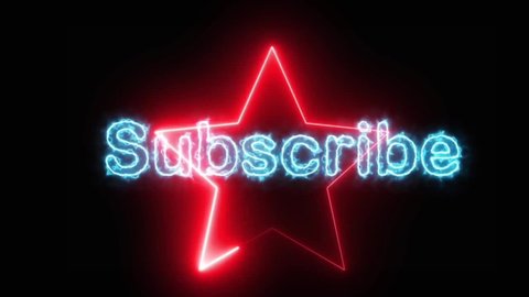 Symbol Star Subscriber Black Background Stock Footage Video (100% ...