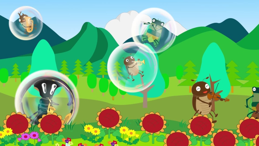 summer insects singing songs playing musical Stock Footage Video (100% ...