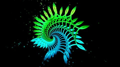 Bacteria Virus Moving Render Green Color Stock Footage Video (100% ...