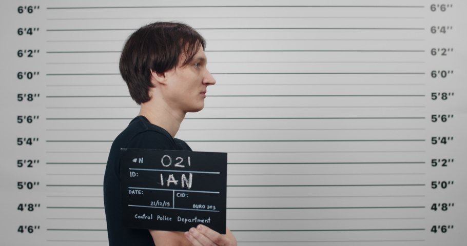 Side Profile Mugshot of Young Stock Footage Video (100% Royalty-free ...
