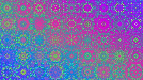 Trippy Glitched Distorted Rainbow Mandala Animation Stock Footage Video ...