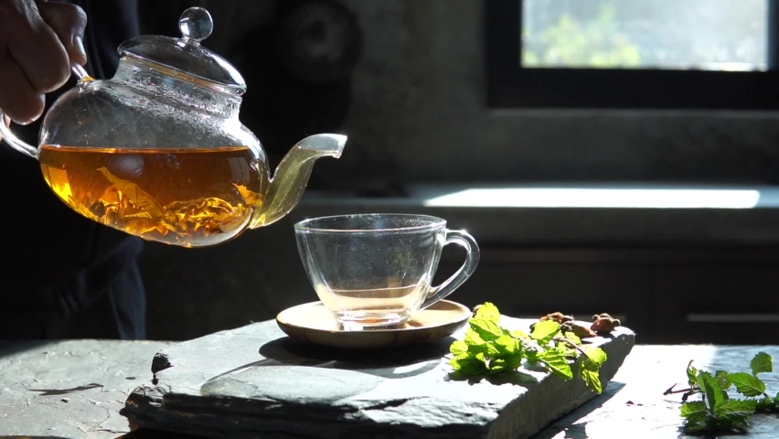 Tea Being Poured Into Tea Stock Footage Video (100% Royalty-free ...