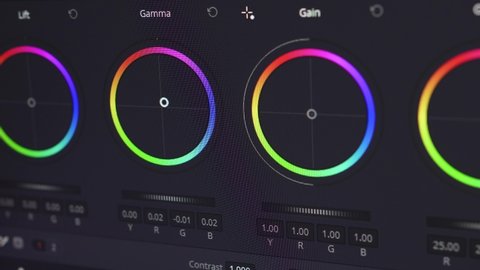 Color Grading Process Professional Postproduction Video Stock Footage ...