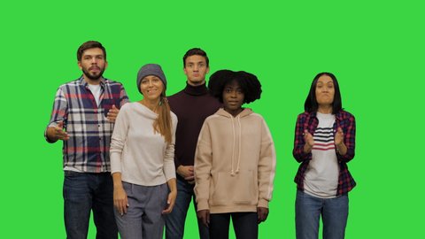 Group Unsure Young People Shrugging Their Stock Footage Video (100% ...