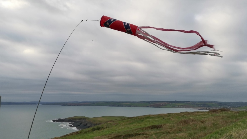 Paragliders Windsock Waving in the Stock Footage Video (100% Royalty ...