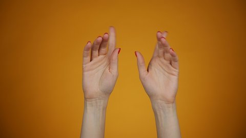 Woman Hands Waving Fingers Dancing Playful Stock Footage Video (100% ...