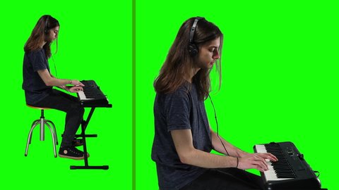 3 Keyboard Player In Full Body Stock Video Footage - 4K and HD Video ...