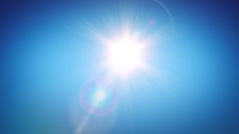 sun moving across clear blue sky Stock Footage Video (100% Royalty-free ...