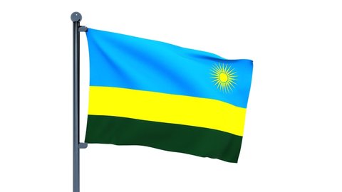 3d Illustration Waving Flag Rwanda Chrome Stock Footage Video (100% Royalty-free) 1069089007 ...