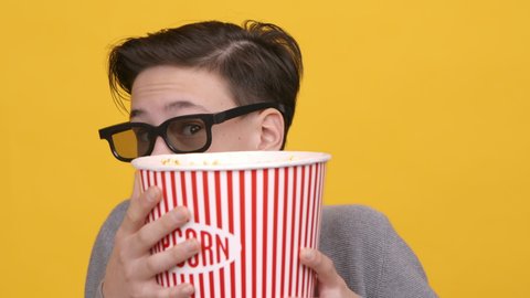 Cute Boy Popcorn Bucket Isolated On Stock Photo 1309684162 | Shutterstock