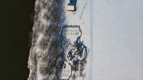 Top Down Shot Desolate Playground After Stock Footage Video (100% ...