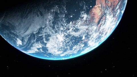 Vertical Realistic 3d Animated Rotating Earth Stock Footage Video (100% ...
