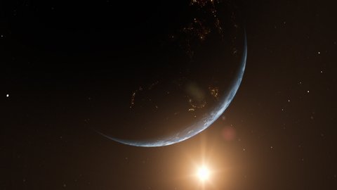 Vertical Realistic 3d Animated Rotating Earth Stock Footage Video (100% ...