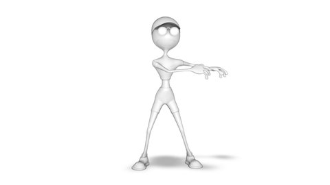 Stick Figure Pointing Down: vector de stock (libre de regalías ...