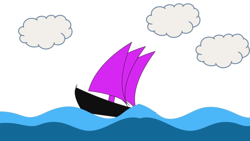 Animated Moving Ships Sailing in Stock Footage Video (100% Royalty-free ...