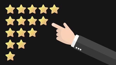 Star Rating Animation Rating Four Stars Stock Footage Video (100% ...