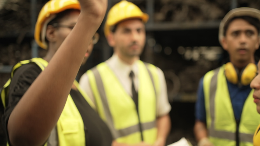 close black woman foreman leader wearing Stock Footage Video (100% ...
