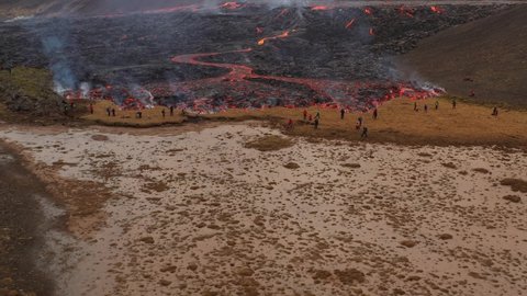 Geldingadalur Volcano Eruption Reykjanes Peninsula Iceland Stock ...