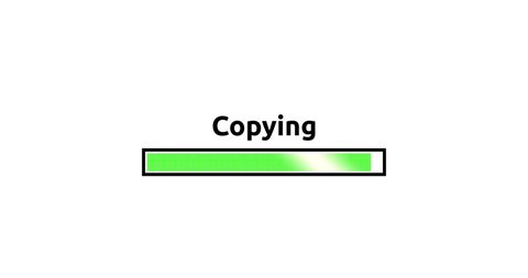 Green Copying Progress Symbol Black Blue Stock Footage Video (100% ...