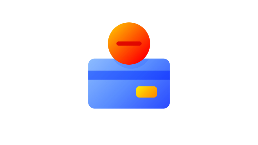 credit debit card animated icon 4k Stock Footage Video (100% Royalty ...