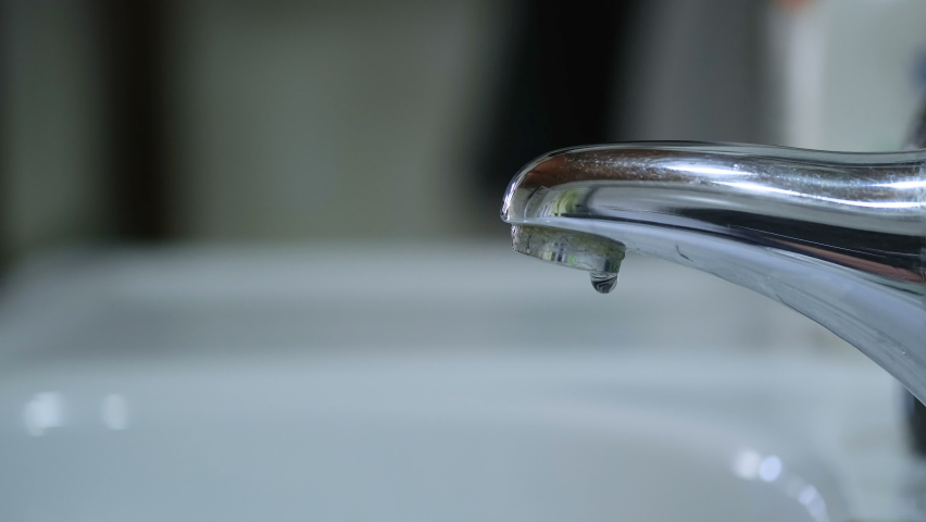tap water dripping wastagefalling potable droppure Stock Footage Video ...