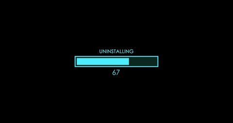 Blue Uninstalling Progress Symbol 0 100 Stock Footage Video (100% ...