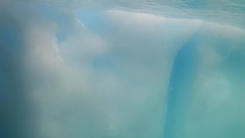 Spinning Shot Iceberg Both Underwater Over Stock Footage Video (100% ...
