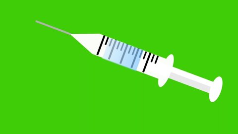 Injection Icon Animation Green Screen Suitable Stock Footage Video (100 ...