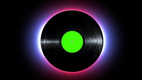 Vinyl Records Spinning Loop Animation Alpha Stock Footage Video (100% ...
