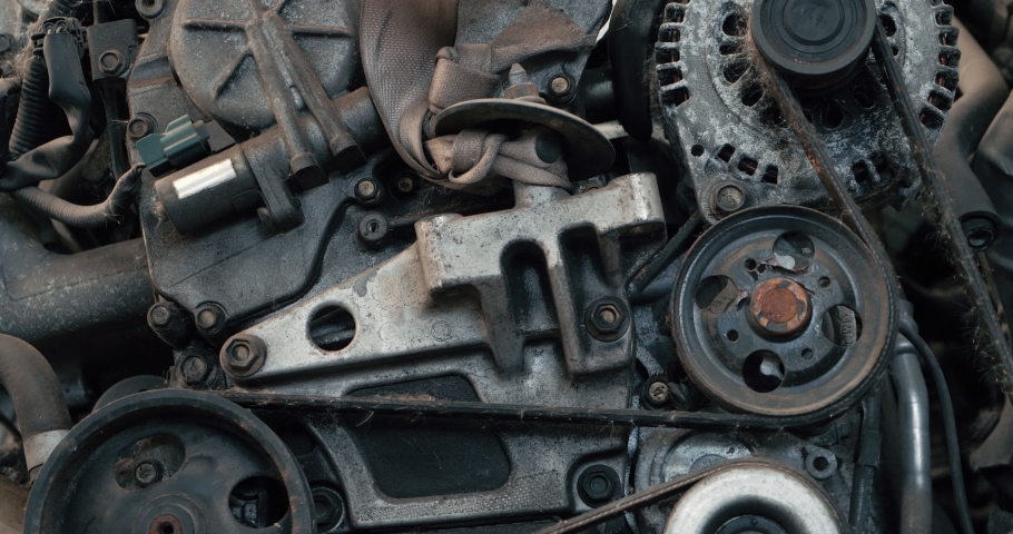 disassembled engine top view full hd Stock Footage Video (100% Royalty ...