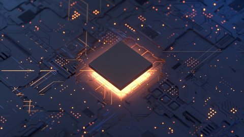 Central Computer Processors Cpu Concept 3d Stock Illustration ...