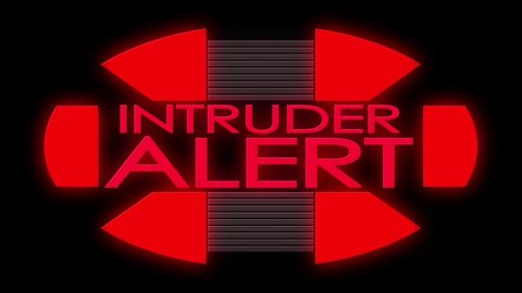 Red Looping Pulsating Intruder Alert Title Stock Footage Video (100% ...