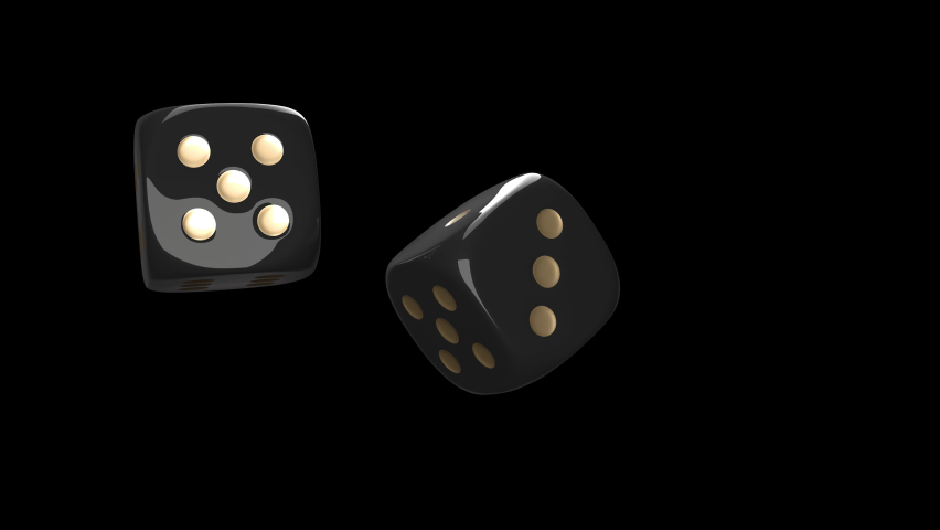 black dice fall down transition falling Stock Footage Video (100% ...