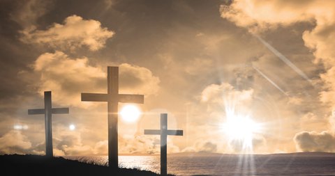 christian cross symbol sky time lapse Stock Footage Video (100% Royalty ...