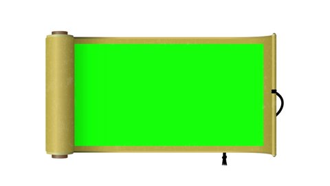 Japanese Scroll Paper Opening Animation 4k Stock Footage Video (100% ...