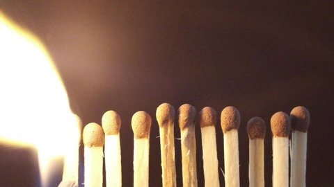 Matches Light One By Another Series Stock Footage Video (100% Royalty ...