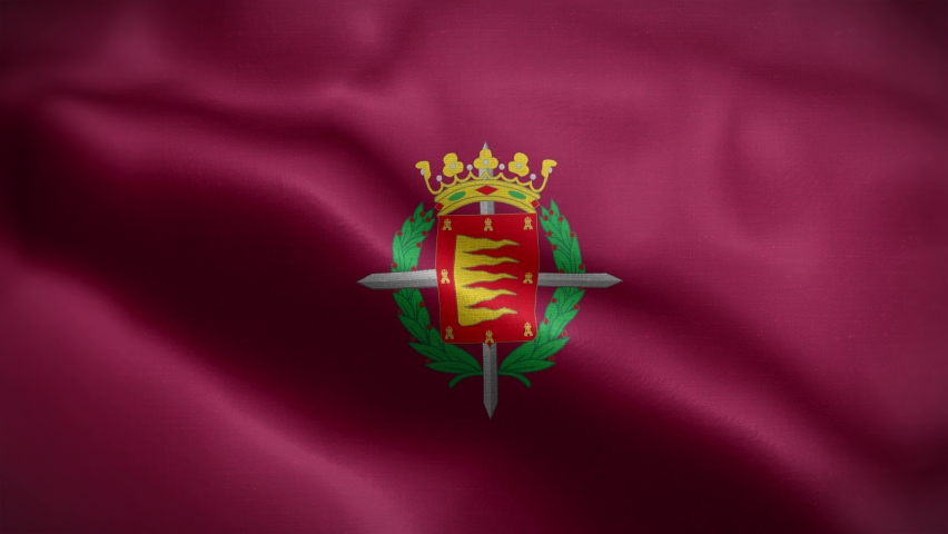 valladolid spain flag loop background 4k Stock Footage Video (100% ...
