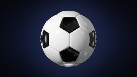 Soccer Ball Rotation Realistic 360degree Seamless Stock Footage Video ...