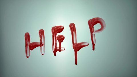 Writing Help Word Blood On Translucent Stock Footage Video (100% ...