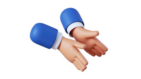 Looping Animation Clapping Cartoon Character Hands Stock Footage Video ...