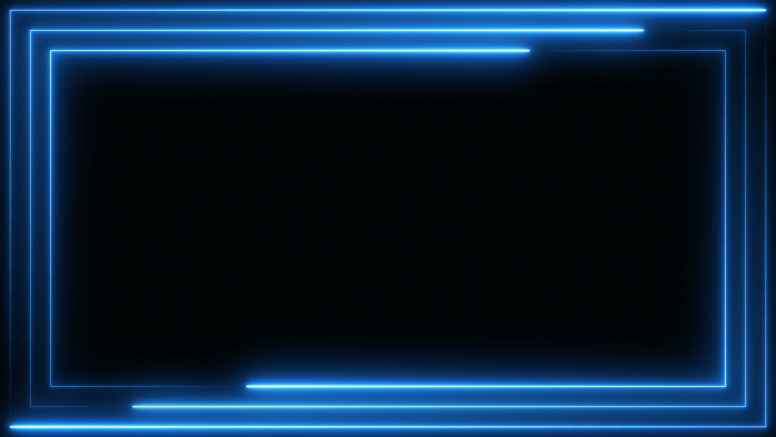 blue neon frame light line running Stock Footage Video (100% Royalty ...