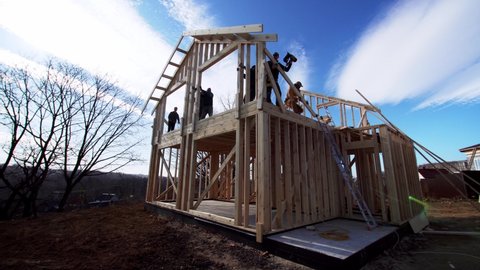 modern container handler carrying large red Stock Footage Video (100% ...