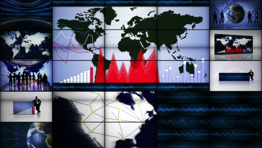 business concepts animation montage background loop Stock Footage Video ...