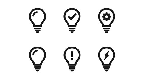 Light Bulb Shining Animation Sprite Sheet Stock Vector (Royalty Free ...