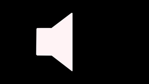 Volume Turning Animated Black Speaker Icon Stock Footage Video (100% ...