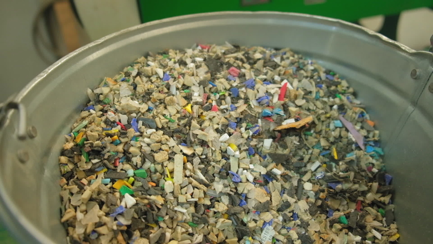mixture plastic sand be recycled into Stock Footage Video (100% Royalty ...
