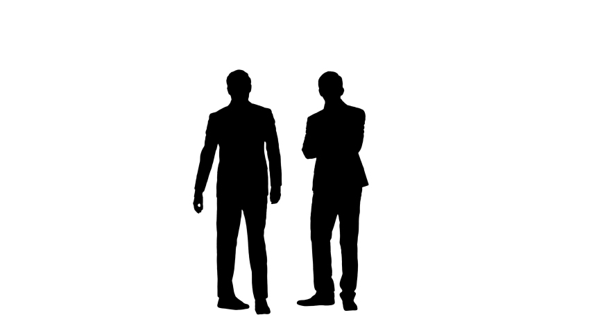 two young men casual standing talking Stock Footage Video (100% Royalty ...