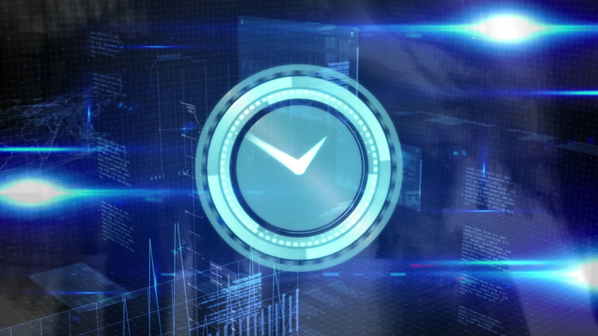 Hitech Digital Security Display Infographic Stock Footage Video (100% ...