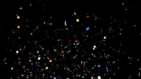 falling colorful confetti particles quicktime alpha Stock Footage Video ...